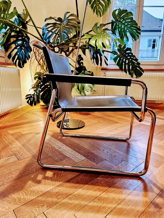 HANS ZAUGG - Hommage Marcel Breuer - Armlehnsessel - Leder (Gebraucht ...