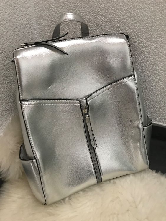 Rucksack Damen Silber
