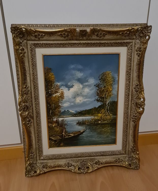 Peter Brutsche Gemälde, Landschaft auf Holz 1 | Kaufen auf Ricardo