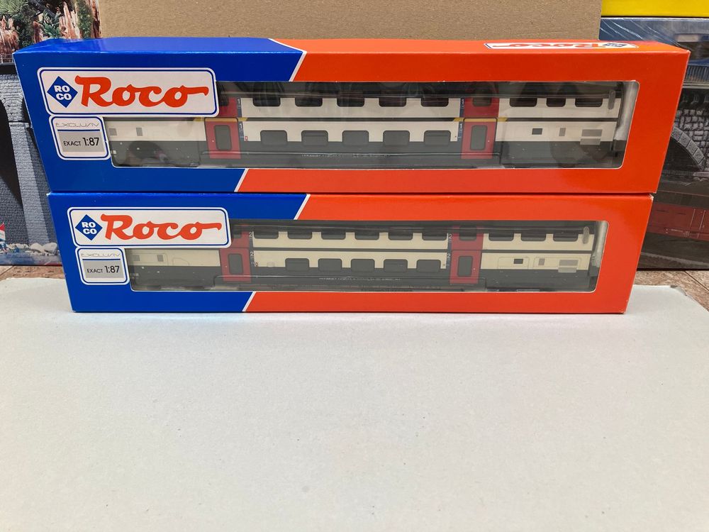 Roco 45460/462 zwei SBB Doppelstockwagen IC 2000, A und B (Gebraucht ...