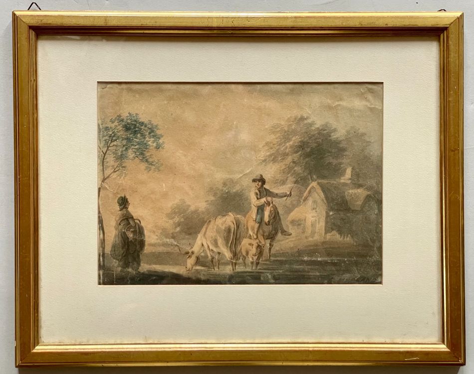 George Morland (1762-1804) - Original Aquarel - signiert (Gebraucht) in ...