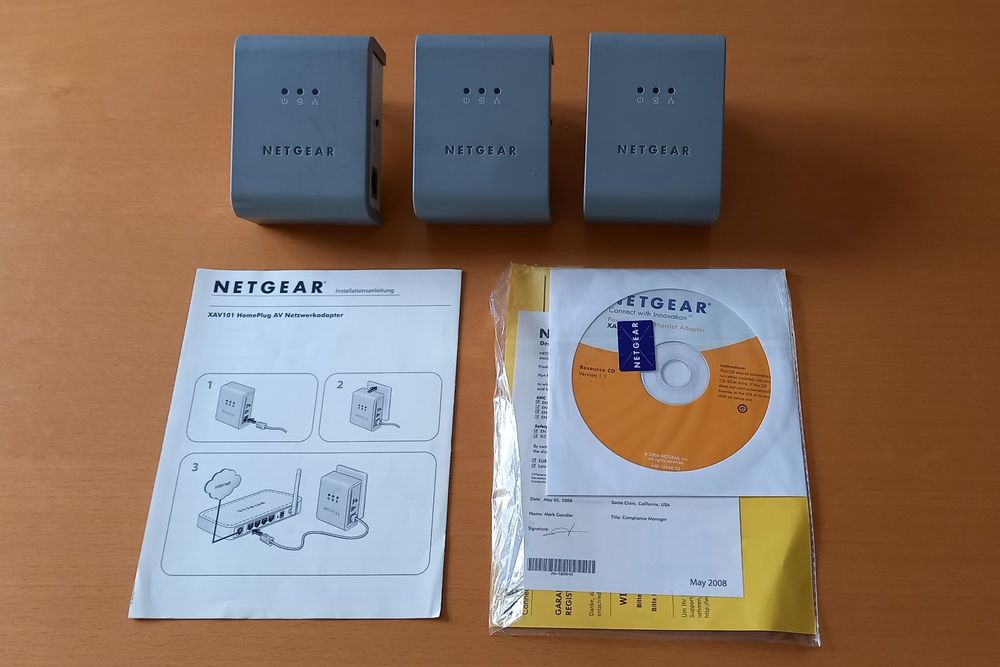Netgear XAV-101Powerline-Adapter, Dreierset (Gebraucht) in ...