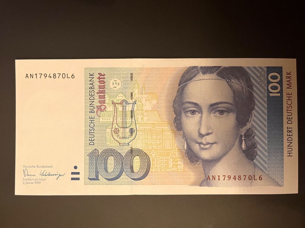 Deutschland 100 DM 1989 - Bankfrisch (Gebraucht) in Zürich für CHF 130 ...