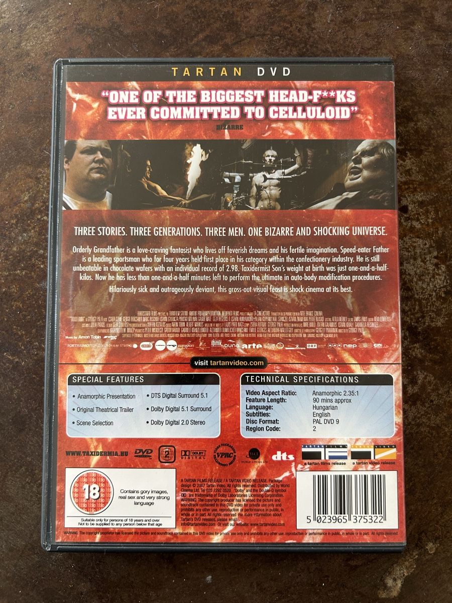 Taxidermia - Tartan DVD - Drama, Horror [2006] (Gebraucht) in ...