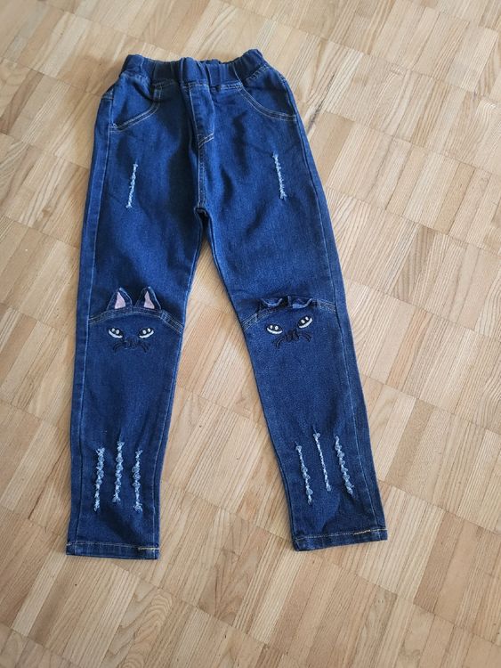 Süsse Mädchen Jeans mit Katzen Applikation (Gebraucht) in Jona für CHF ...