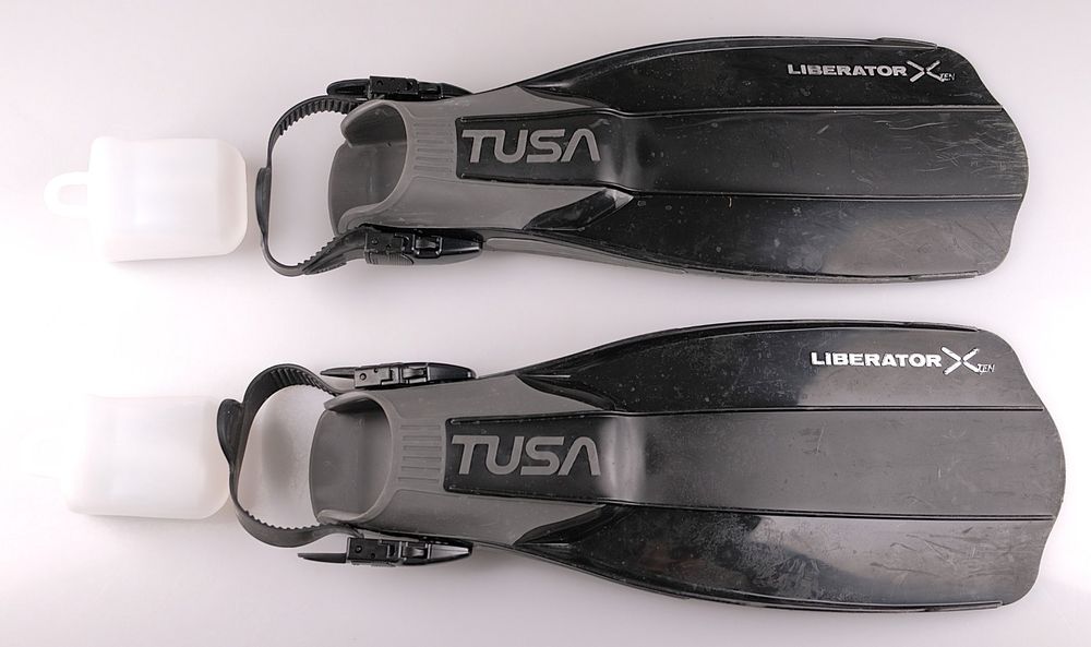 Tusa Liberator X-Ten Tauchflossen & Scubapro Deck Sole Boots (Gebraucht ...