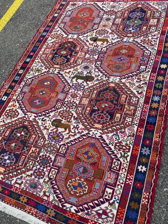 Alt und Antiker Orientalischer persischer Kelim (Somak) (Gebraucht) in ...