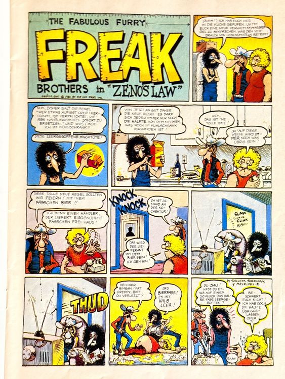 U-Comix Extra Freak Brothers Nr. 1 von 1972, antik! (Gebraucht) in ...