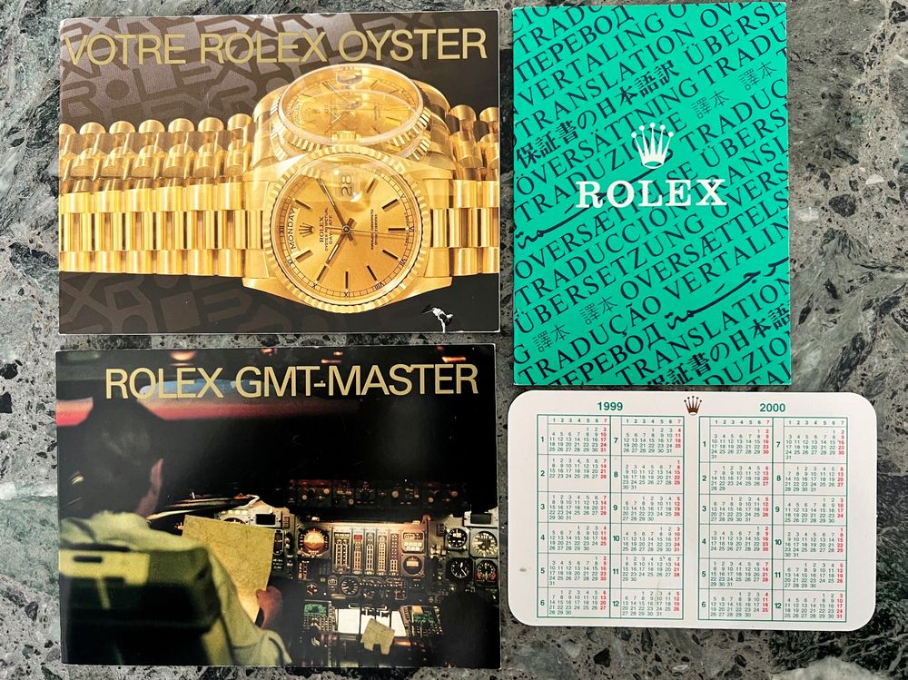 ROLEX GMT-Master - Full Set of Original Booklets,French,2000 (Gebraucht ...