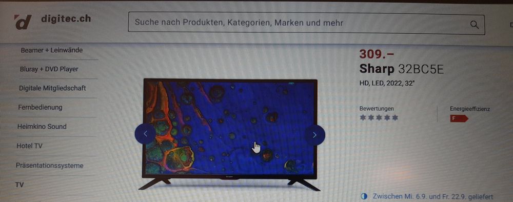 SHARP AQUOS SMART 32 Zoll 32BC5E, LED, HD. Neu (Neu und originalverpackt) in Spreitenbach für ...