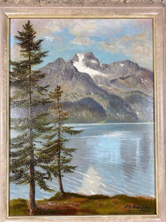 Fritz Brand (1915-98) Silsersee Gemälde (Neu (gemäss Beschreibung)) in ...