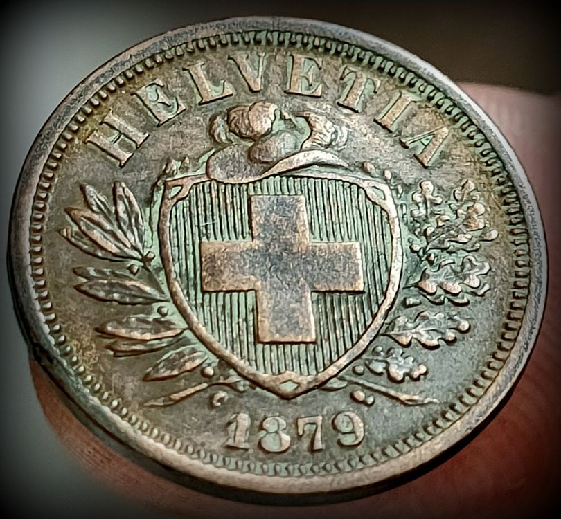 SCHWEIZ 2 RAPPEN 1879 *RAR* (Gebraucht) in Winterthur für CHF 10 – mit Lieferung auf Ricardo kaufen