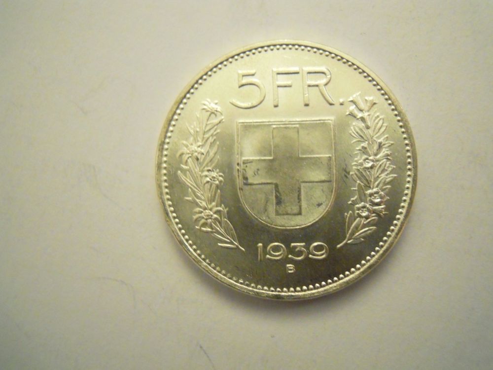 5 Fr. 1939 unz/stgl (Neu (gemäss Beschreibung)) in Kriegstetten für CHF 15 – mit Lieferung auf ...