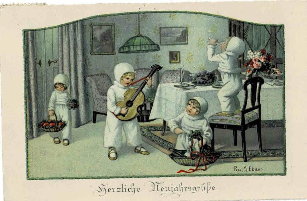 Pauli Ebner 1921 Neujahrsgrüsse (Gebraucht) in Sulz AG für CHF 5 – mit ...