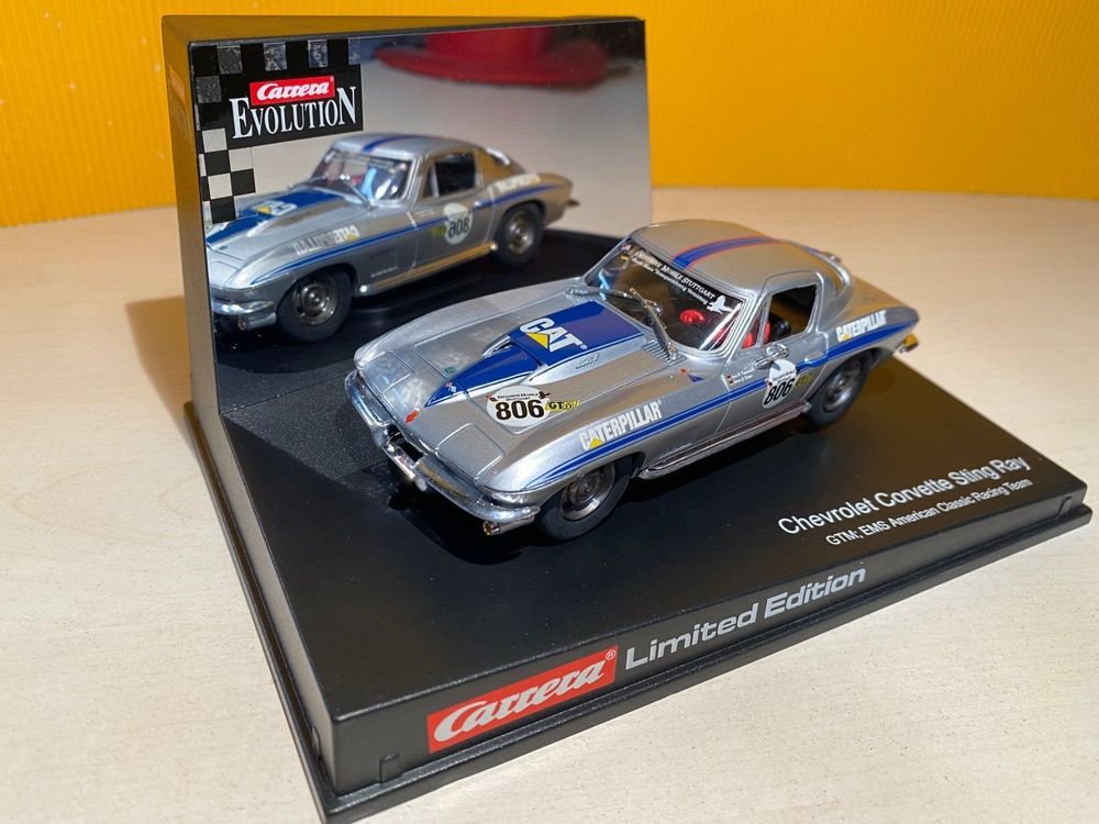 Carrera Evolution Chevrolet Corvette Sting Ray Caterpillar (Neu und ...