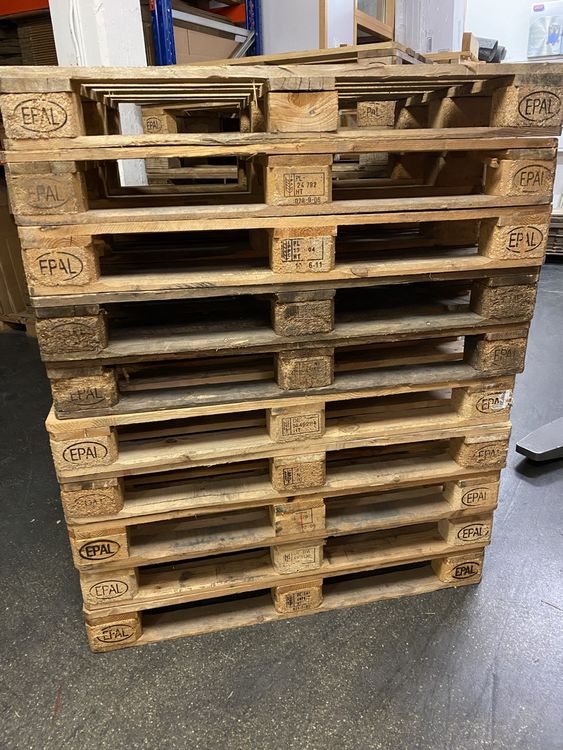 EPAL EURO Paletten in 10‘er Los (Gebraucht) in Schöftland für CHF 80 – nur Abholung auf Ricardo ...