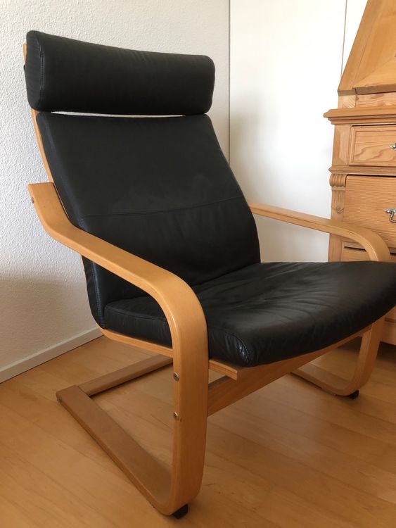 Ikea Sessel Leder Schwarz