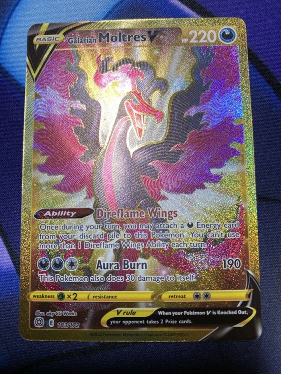 Pokemon Karte [Moltres] [Gold] [V/Fullart] (Gebraucht) in Schwyz für ...