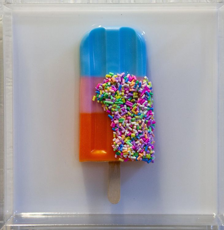 Gemälde, Pop Art, Eis am Stiel , Resinart, Unikat (Neu und ...