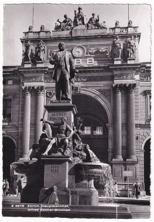 Zürich Hauptbahnhof Alfred Eschert-Brunnen 1956 (Gebraucht) in Cormoret ...