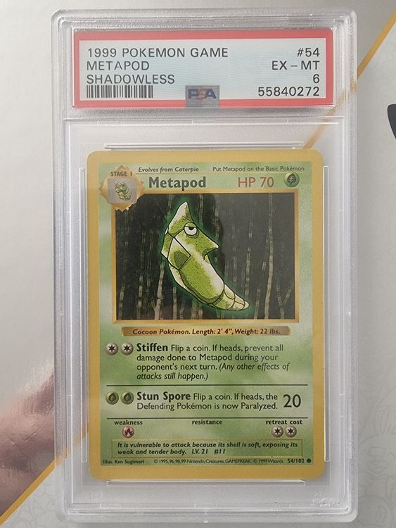 Metapod/ Safcon Base Set Shadowless PSA 6 ab 1.- | Kaufen auf Ricardo
