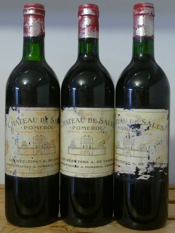 3 Fl. Château de Sales 1989 - Pomerol (Neu (gemäss Beschreibung)) in Hochdorf für CHF 75 – mit ...