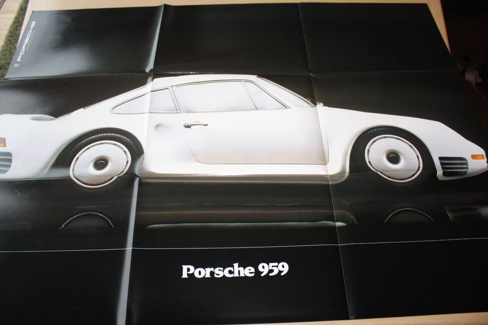 Porsche Modell Programm Prospekt/Poster Porsche 959 1986 | Kaufen auf ...
