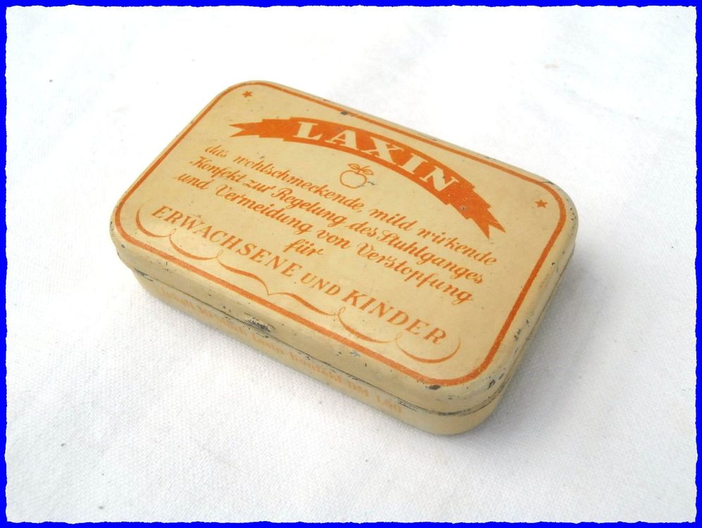 alte Blechdose "LAXIN" - für Abführ-Tabletten (Gebraucht) in Worblaufen für CHF 7 – mit ...