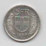 5 Fr. Abart 1967 3 Sterne vor dem Gesicht. gebraucht | Kaufen auf Ricardo