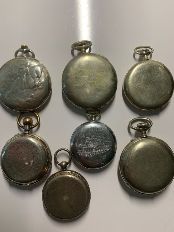 7 Antike Taschenuhren Defekt (Gebraucht) in Stadel für CHF 85 – mit Lieferung auf Ricardo kaufen