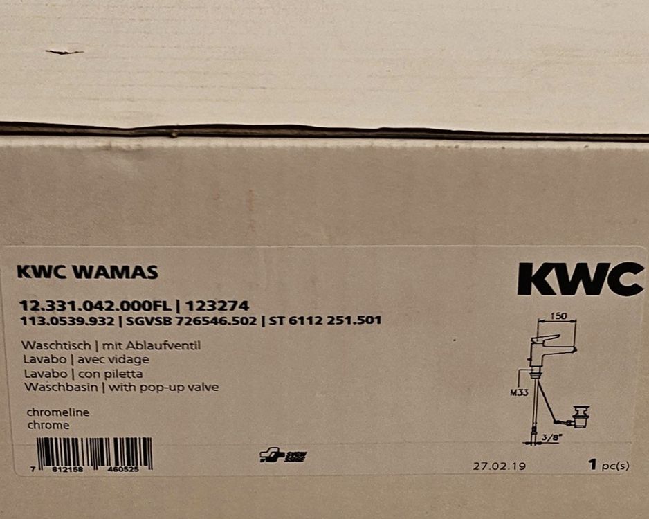 💧KWC Wamas Waschtischmischer Lavabo💧 | Kaufen auf Ricardo