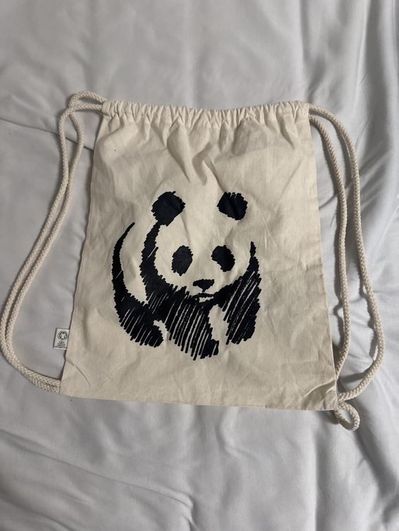 WWF Panda Backpack, Organic Cotton, Drawstring Bag | Kaufen auf Ricardo