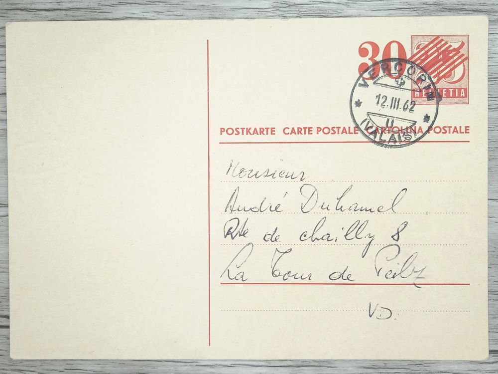 TR70 Carte Postale + Timbre Suisse 1962 | Kaufen auf Ricardo