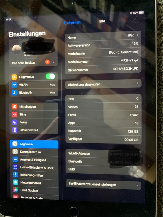 iPad 5. Generation 128 GB wifi | Kaufen auf Ricardo