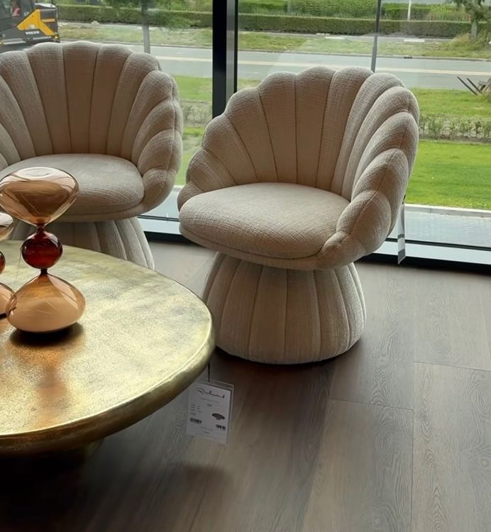 RICHMOND INTERIORS ***Sessel Blossom beige chenille 4 er SET (Neu und ...
