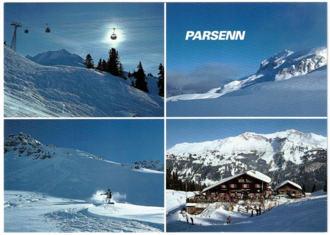 Davos - 4 Bild AK Parsenn (Gebraucht) in Binningen für CHF 1.5 – mit ...