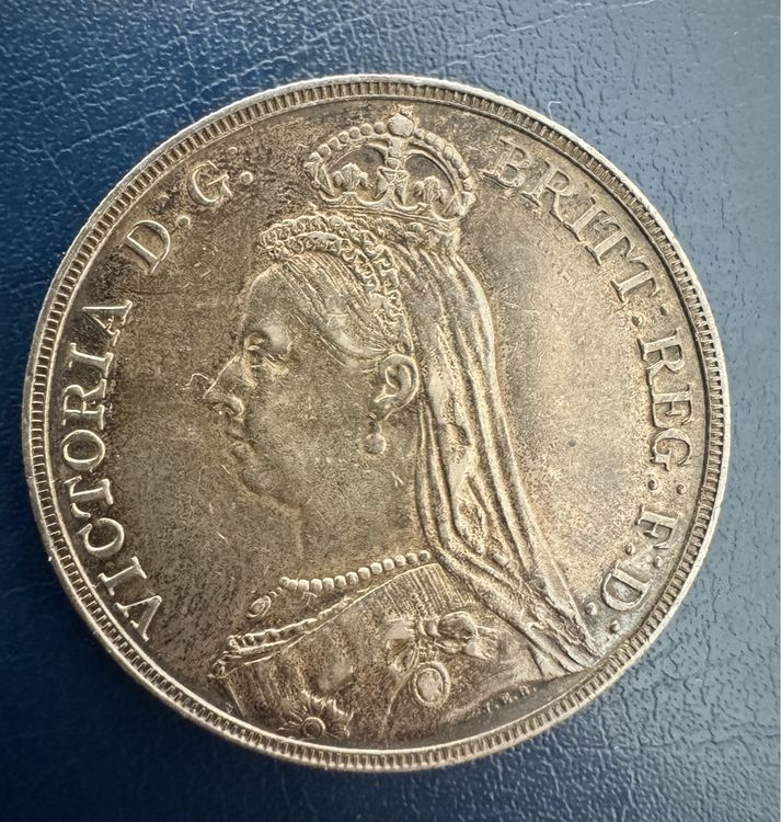 UK 1 Crown 1887 Queen Victoria 2.nd ss (Gebraucht) in Ebikon für CHF 65 ...