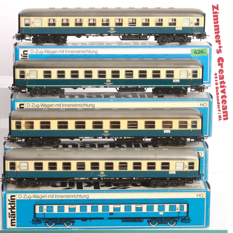 4 Märklin DB D-Zug-Wagen, 4111/12, WS, H0, OVP | Kaufen auf Ricardo