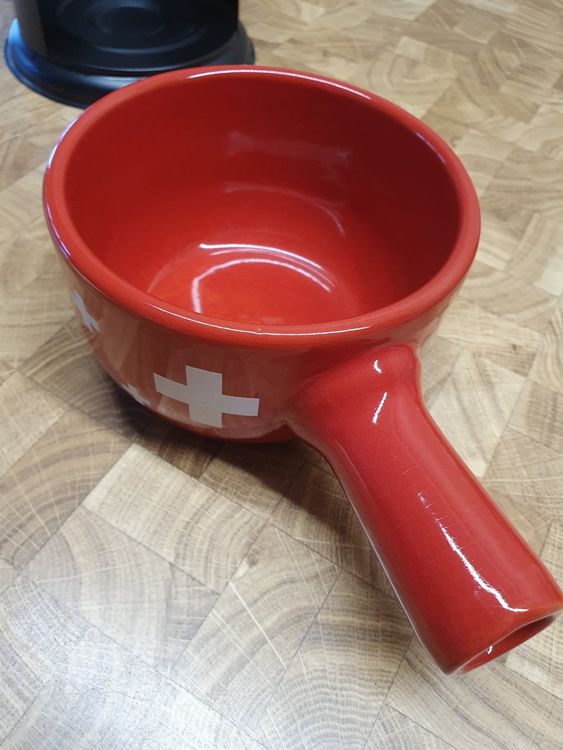 Mini Fondue Caquelon mit CH-Kreuz | Kaufen auf Ricardo