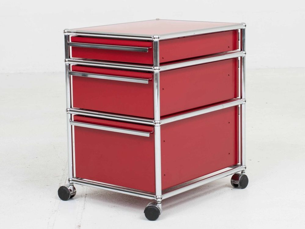 USM Rollcontainer in Rubinrot | Kaufen auf Ricardo