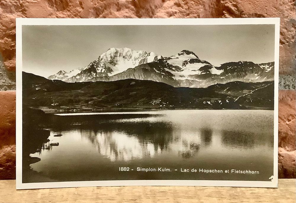 Alte Foto AK - SIMPLON-KULM & Hopschusee & Fletschhorn (Gebraucht) in Root für CHF 1 – mit ...