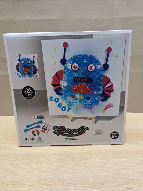 String Art mit LED Roboter 19x19 cm (Neu (gemäss Beschreibung)) in ...