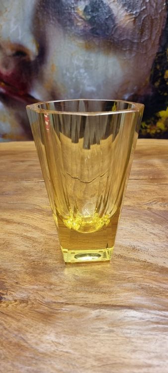 LUXUSMARKE MOSER - CITRINE GELB ANTIK VASE. RAR++ (Gebraucht) in ...