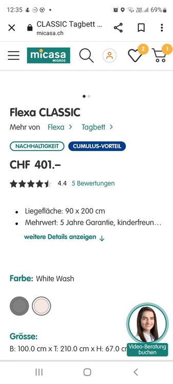 FLEXA Classic Bett mit Lattenrost | Kaufen auf Ricardo
