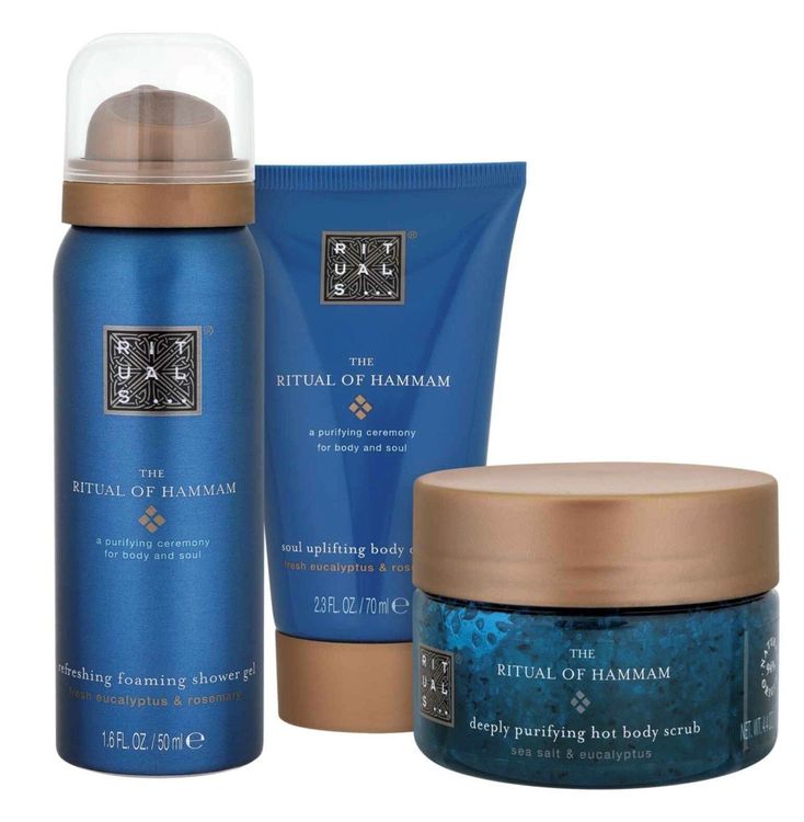 Rituals of Hammam Shower Gel Body Cream Purifying Scrub Set (Gebraucht ...