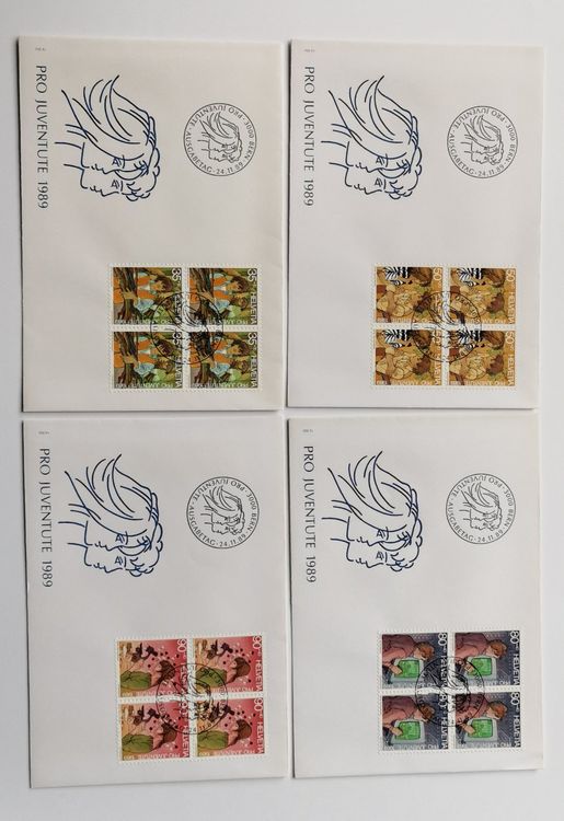 PJ FDC 1989 Serie Viererblock | Kaufen auf Ricardo