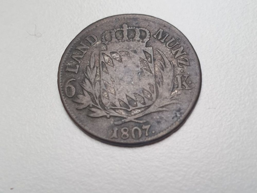 🇩🇪 Bavaria 6 Kreuzer 1807 Baden. Silver (Gebraucht) in Pully für CHF 7. ...