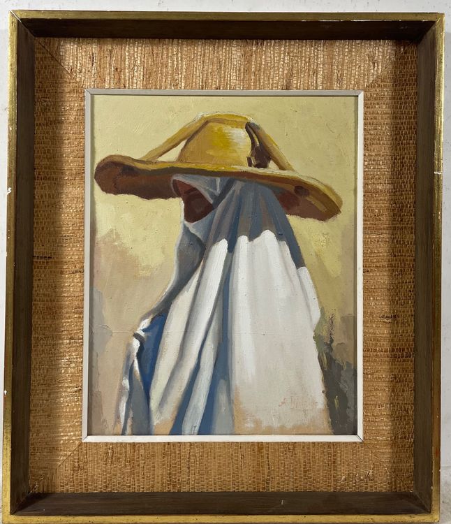 Dame mit Schleier & Hut Gemälde unleserlich Signiert (Gebraucht) in Root für CHF 30 – mit ...