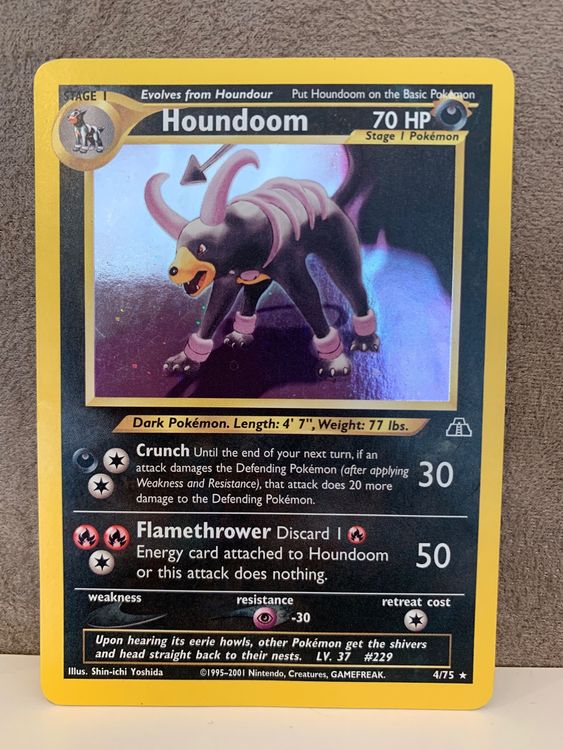 Houndoom Holo Neo Discovery ENG Pokemon 4/75 (Gebraucht) in Fislisbach für CHF 19 – mit ...