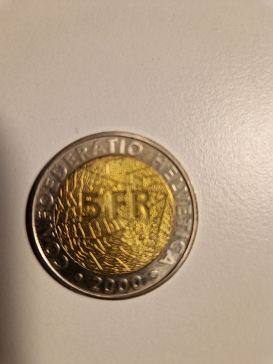 Neue 5 Franken 2000 Bimetall 150 Jahre Schweizer Franken | Kaufen auf Ricardo